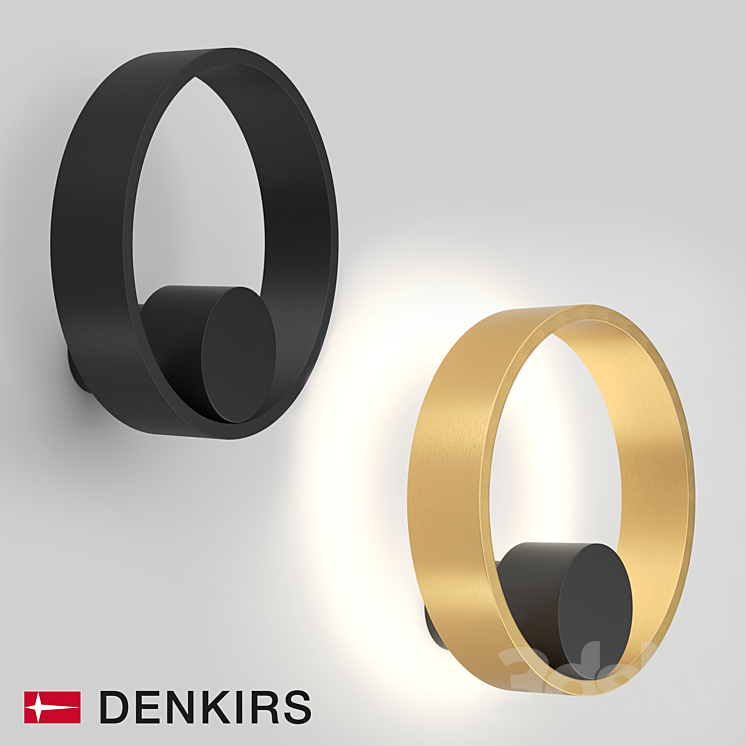 Sconce ORBIT DK5060-BK+SG - Wall light - 3D model