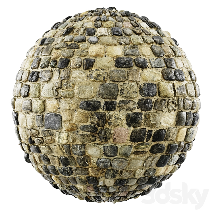 Paving stones texture 4K Seamless 02 - Stone - 3D model
