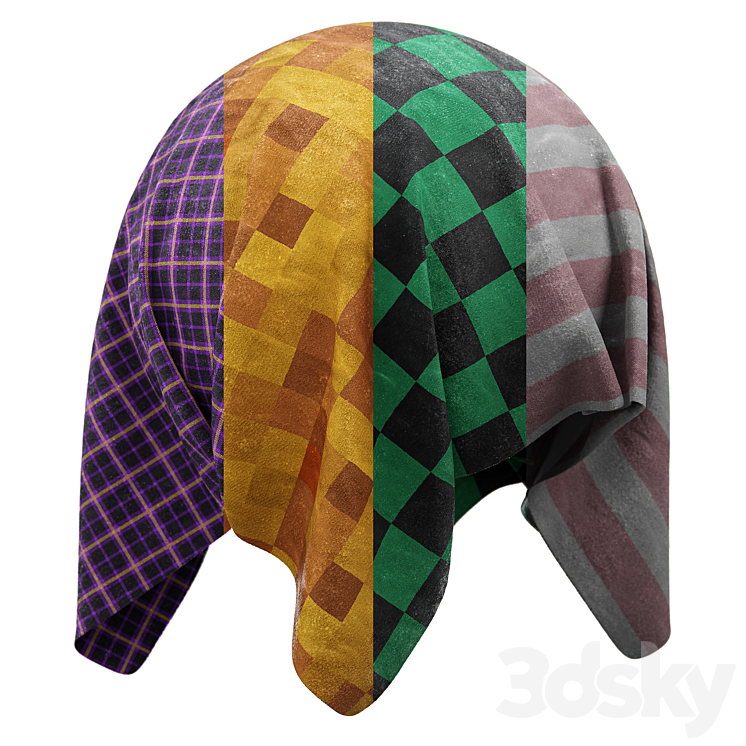 Checkered Textile Textures #2 - Fabric - 3D model