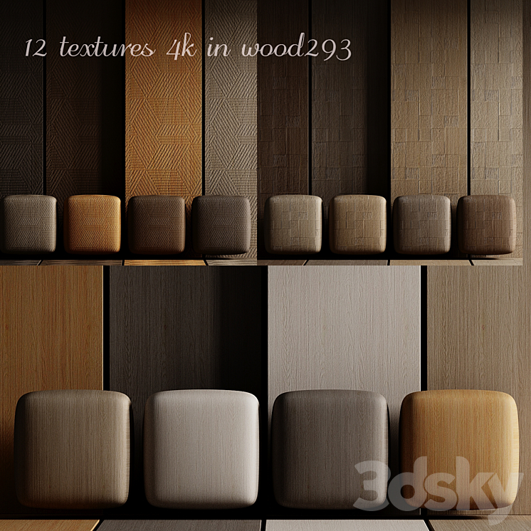 12 textures 4k in wood293 - Wood - 3D model