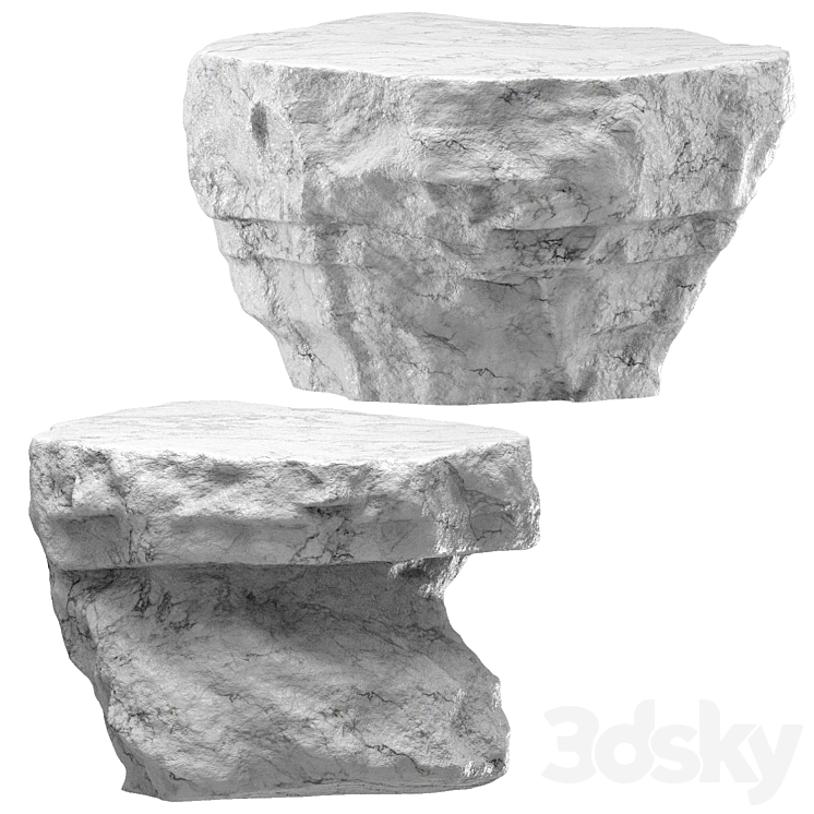 tables made of stone - Table - 3D model