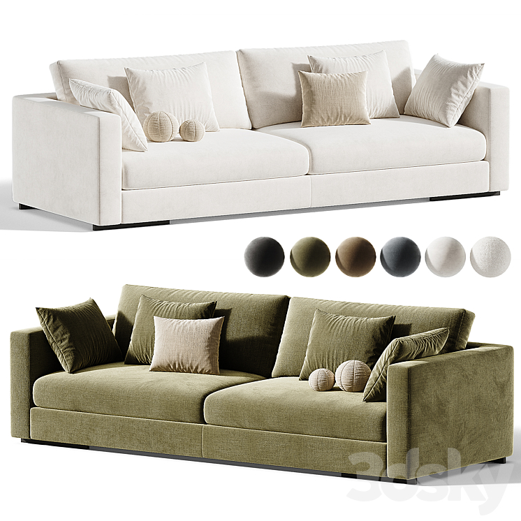 MAGNUM 3 seater sofa By Flexform - Sofa - 3D model