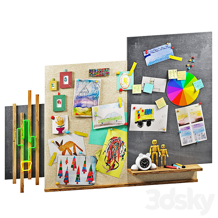 Notes board - Miscellaneous - 3D model