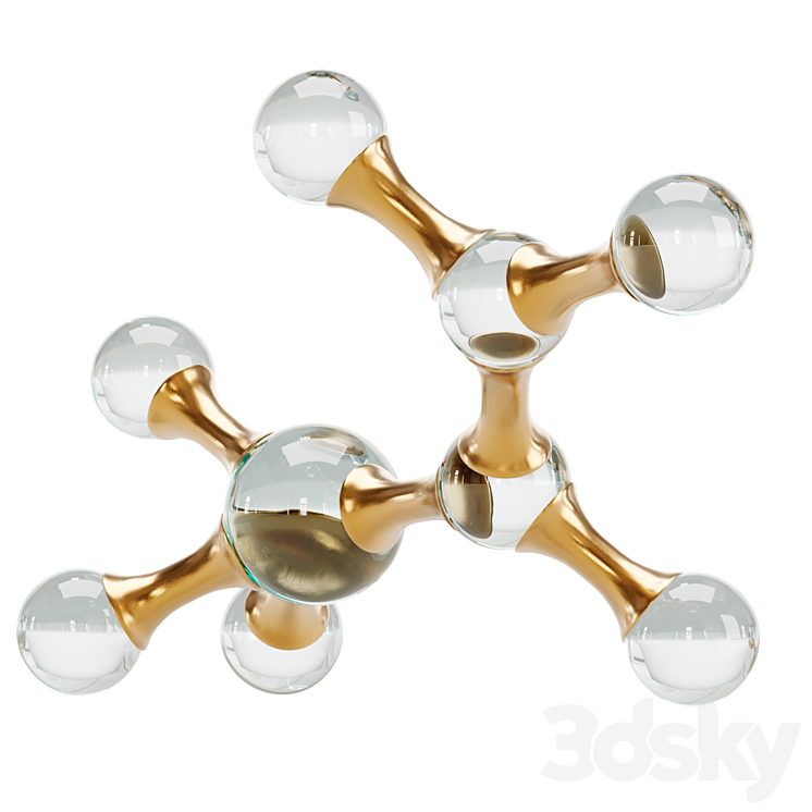 Decorative Molecule Sculpture - Sculpture - 3D model