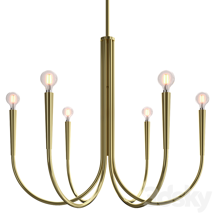 Swoop Arm Chandelier - Pendant light - 3D model