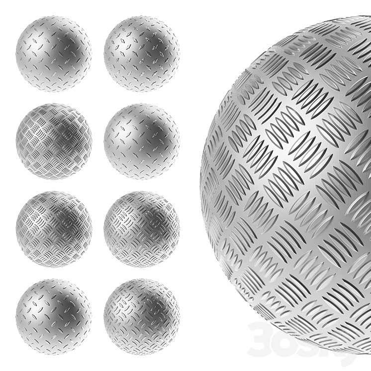 Embossed Sheets Set 002 - Metal - 3D model