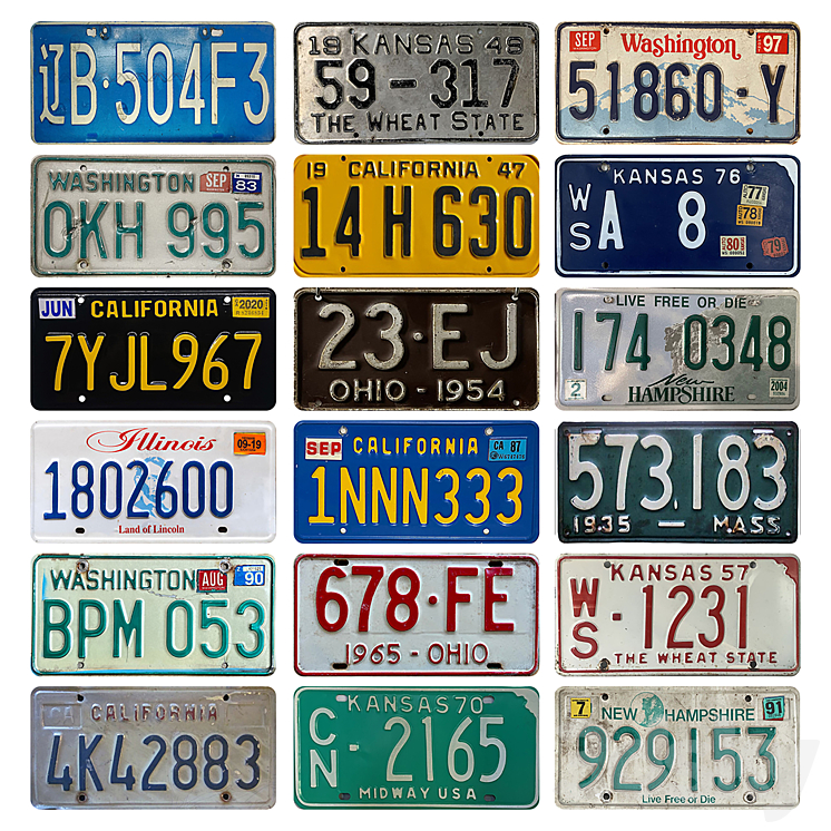registration plate license car -7 - Miscellaneous - 3D model