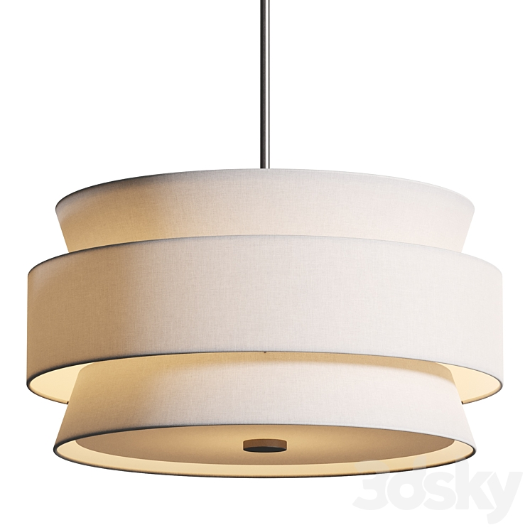 5 Light Brushed Nickel Pendan - Pendant light - 3D model