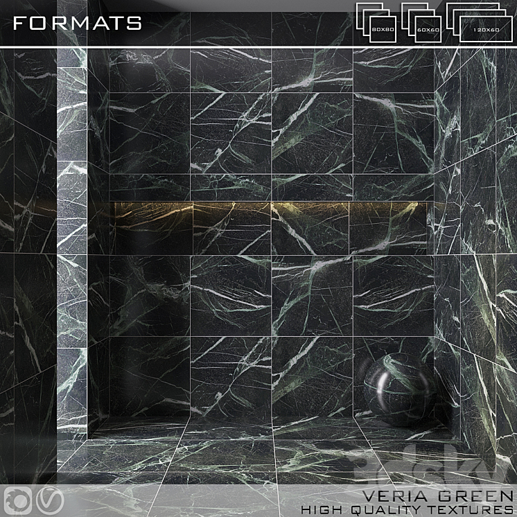 Porcelain tiles Ariana Ceramica VERIA GREEN - Tile - 3D model