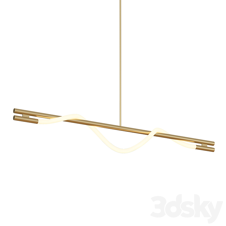 4ft Surrey III Rod Suspension - Pendant light - 3D model