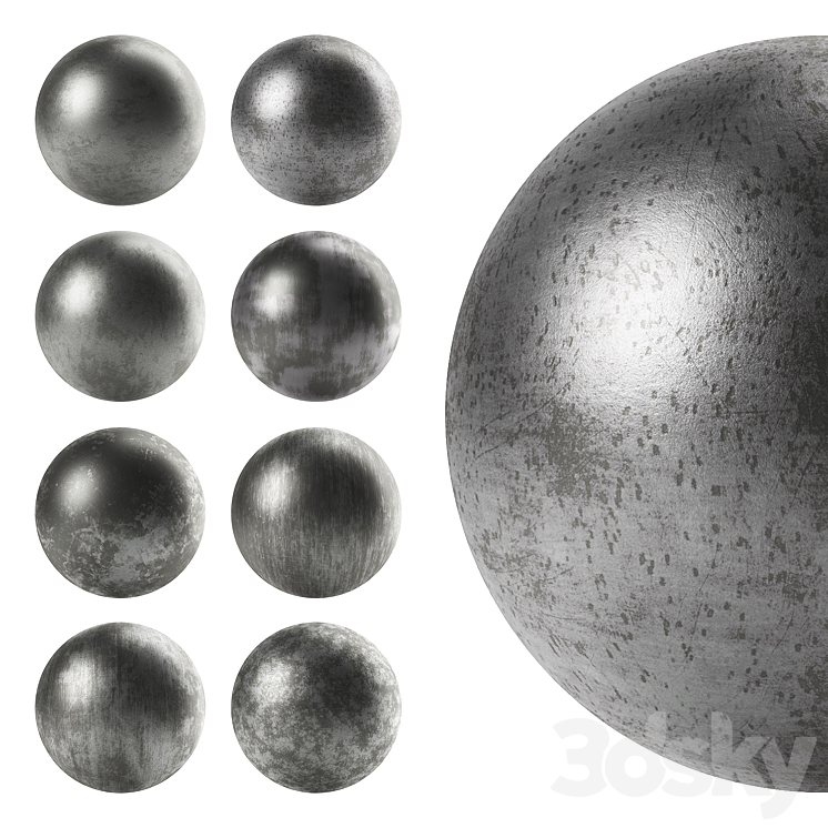 Iron Texture Set 001 - Metal - 3D model
