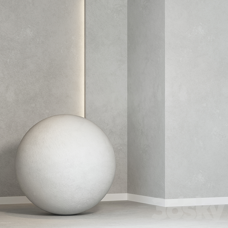 Plaster 08 - Seamless 4K Texture - Wall covering - 3D model