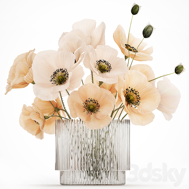 Flower bouquet. Set 479. - Bouquet - 3D model