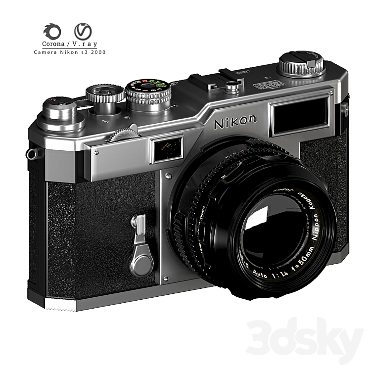 Nikon S3 2000 Camera - Miscellaneous - 3D model