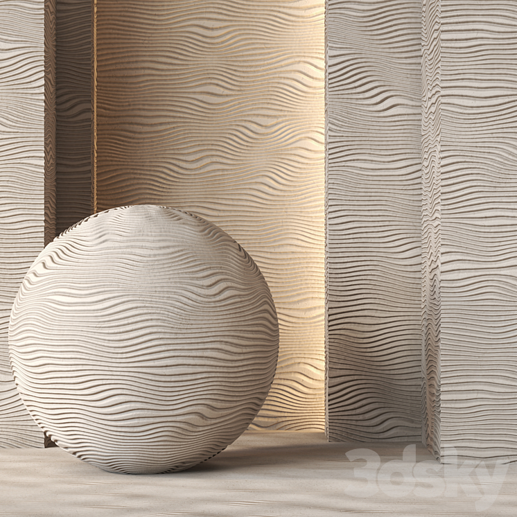 Decorative Plaster Wall Texture 4K - Seamless - Wall covering - 3D model