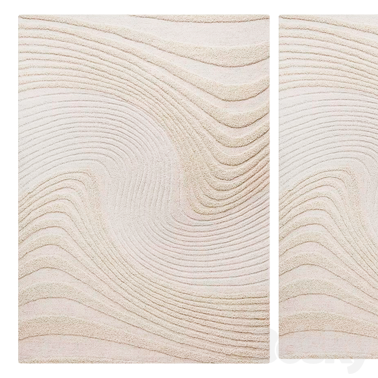 A modern minimalist carpet with a voluminous pattern of lines - Carpets ...