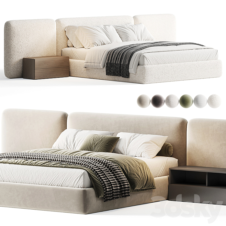 Lola Bed by Ana Roque Interior - Bed - 3D model
