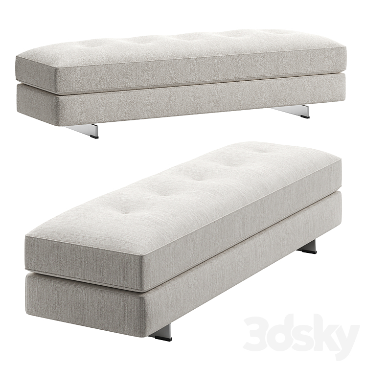 Dylan Low Bench by Minotti - Other soft seating - 3D model