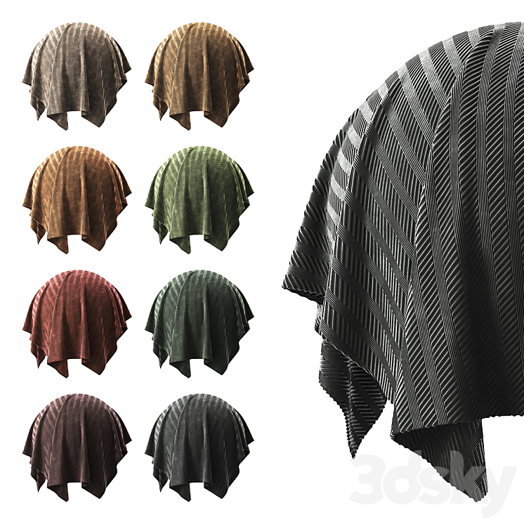 Velvet Texture Set 008 - Fabric - 3D model