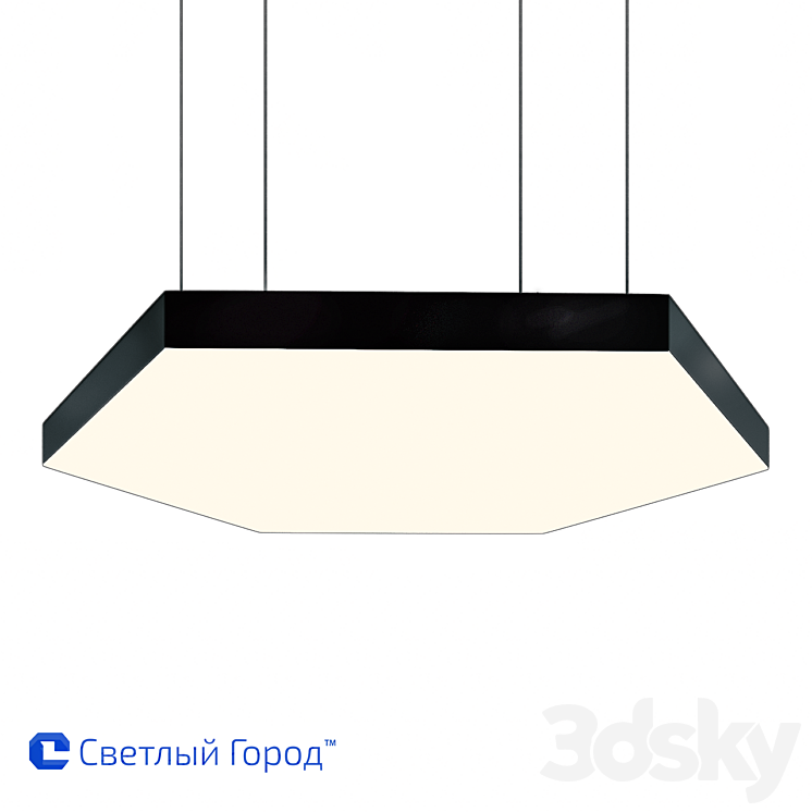 OM Pendant lamp LC HEXA / Light City - Pendant light - 3D model