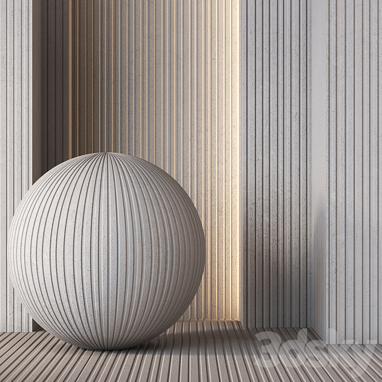 Decorative Plaster Wall Texture 4K - Seamless - Wall covering - 3D model