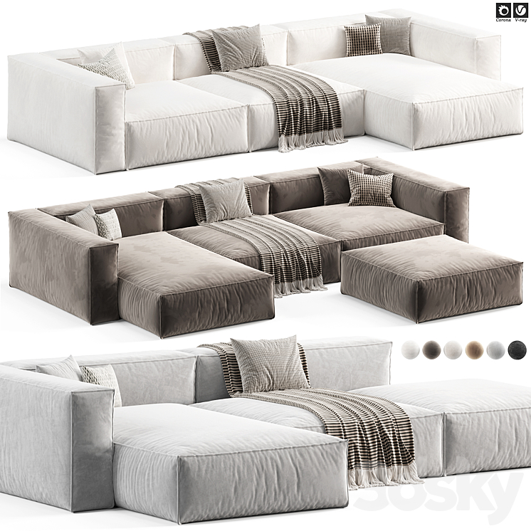 Boca Navi Modular sofa - Sofa - 3D model