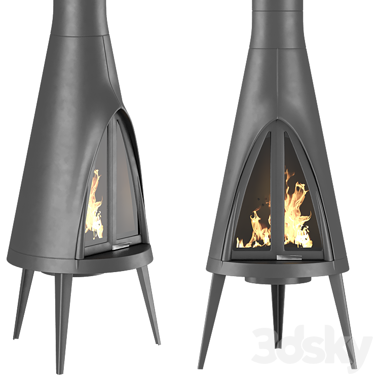 Fireplace stove Invicta Tipi - Fireplace - 3D model