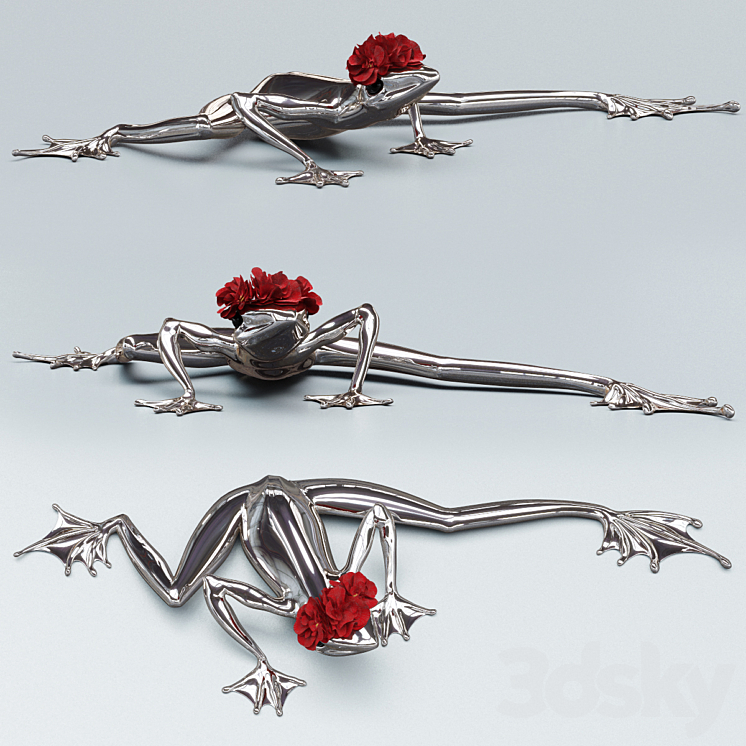 KARE / Deco Figurine Crazy Frog Chrome Big - Sculpture - 3D model