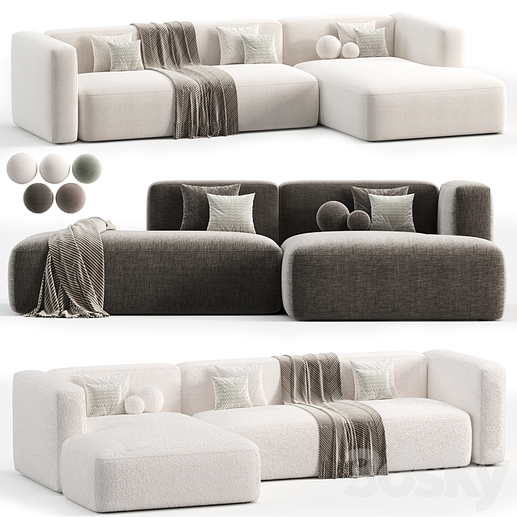 Basecamp Open End Sofa - Sofa - 3D model