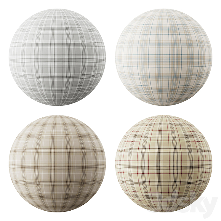 Traditional Check Wallpaper 4K - Wall covering - 3D model