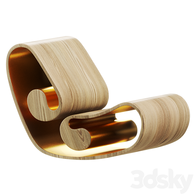 Voluta Rocking Chair - Arm chair - 3D model