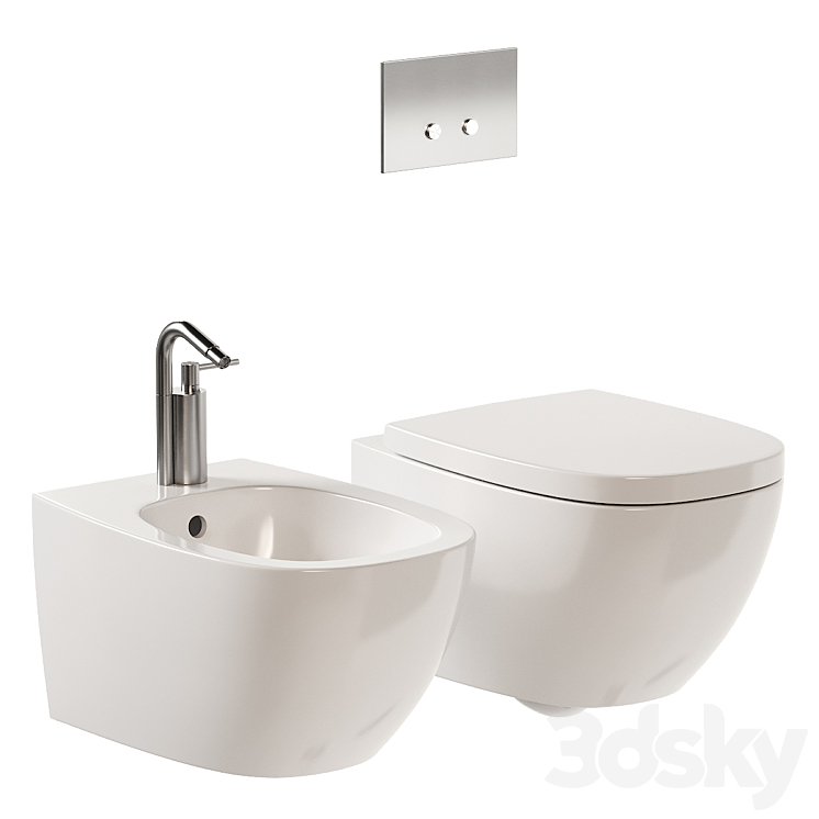 Ceramica Catalano Alvea Wall-Hung WC - Toilet and Bidet - 3D model