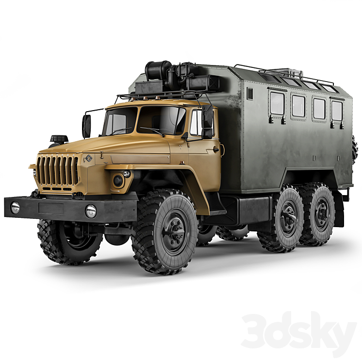Ural 4320 kung 2015 - Ground Transport - 3D model
