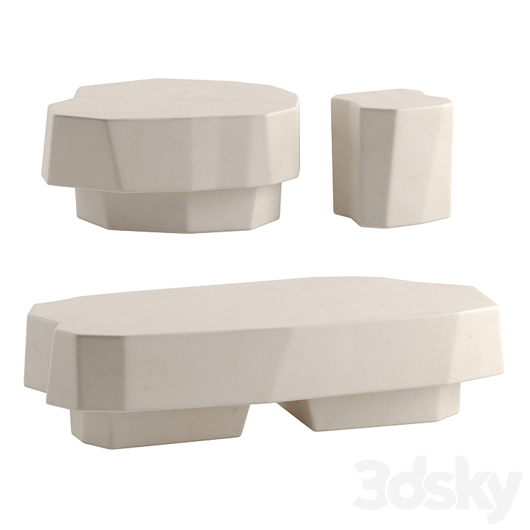 Staffa Coffee Tables by Ferm Living - Table - 3D model