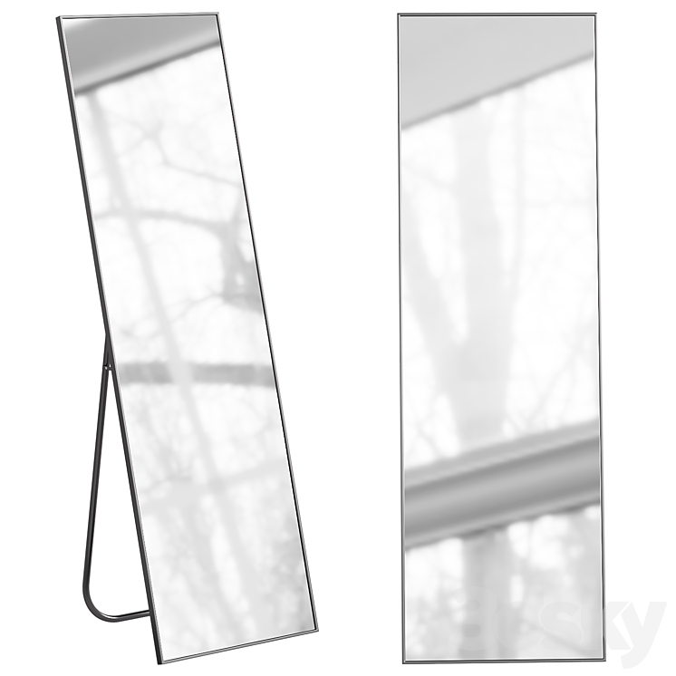BEAUTYPEAK Full Length Mirror Rectangle Body Dressing Floor Mirrors ...