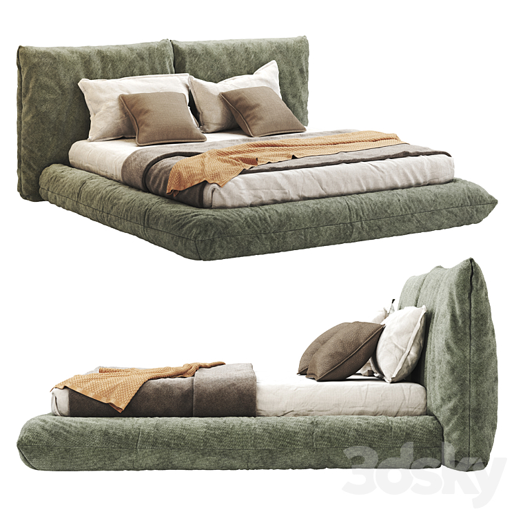 Designer bed Alba / Alba Bed - Bed - 3D model