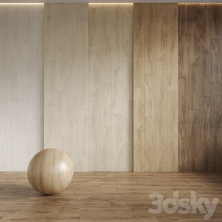 Vitra RoyalWood porcelain tiles - Tile - 3D model