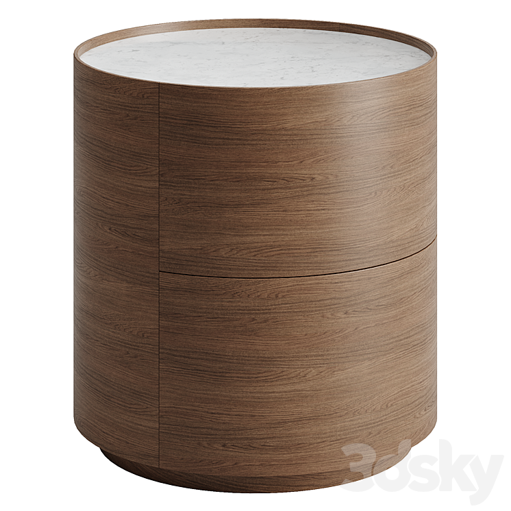 Dedalo 2 Drawer Nightstand - Sideboard & Chest of drawer - 3D model