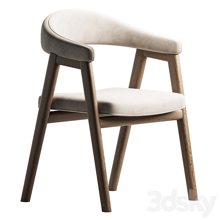 Chaise accoudoirs avec garnissage Nik - Chair - 3D model