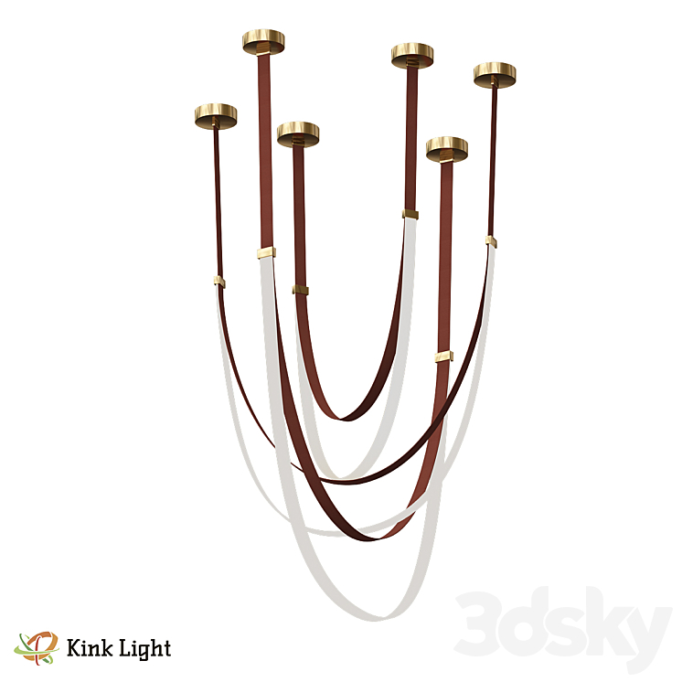 Pendant Lird brown 07689A-150+180+210,04 - Pendant light - 3D model