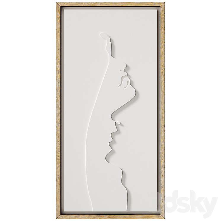 3D Art Relief 200 - Frame - 3D model
