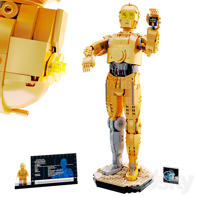 Lego Star Wars | C-3PO 75398 - Toy - 3D model