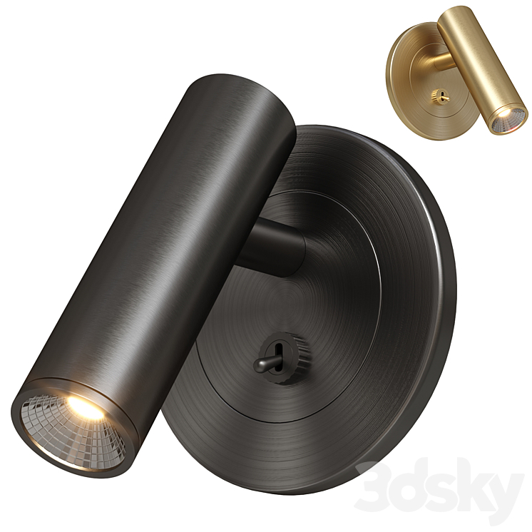 Enna Recess Switched LED - Wall light - 3D model