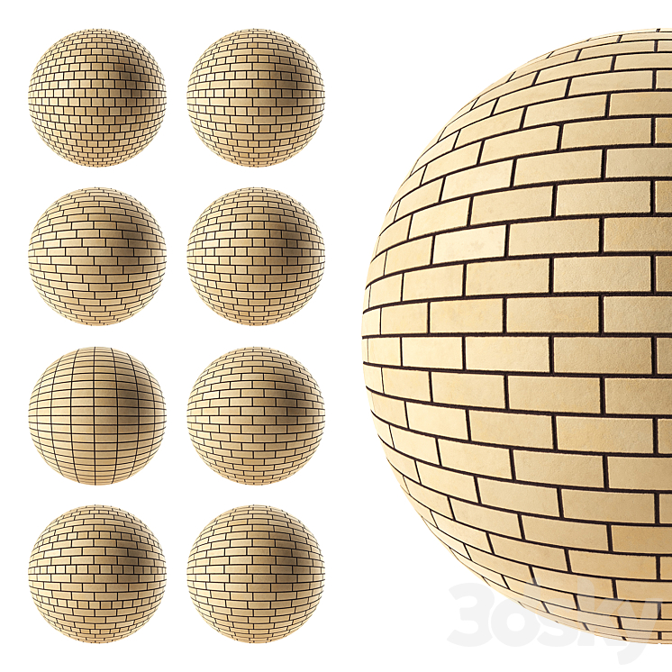 Brick Wall Texture Set 011 - Brick - 3D model