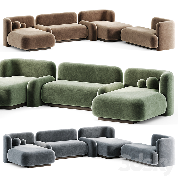 Pop Sofa Collection Delcourt by Kookudesign - Sofa - 3D model