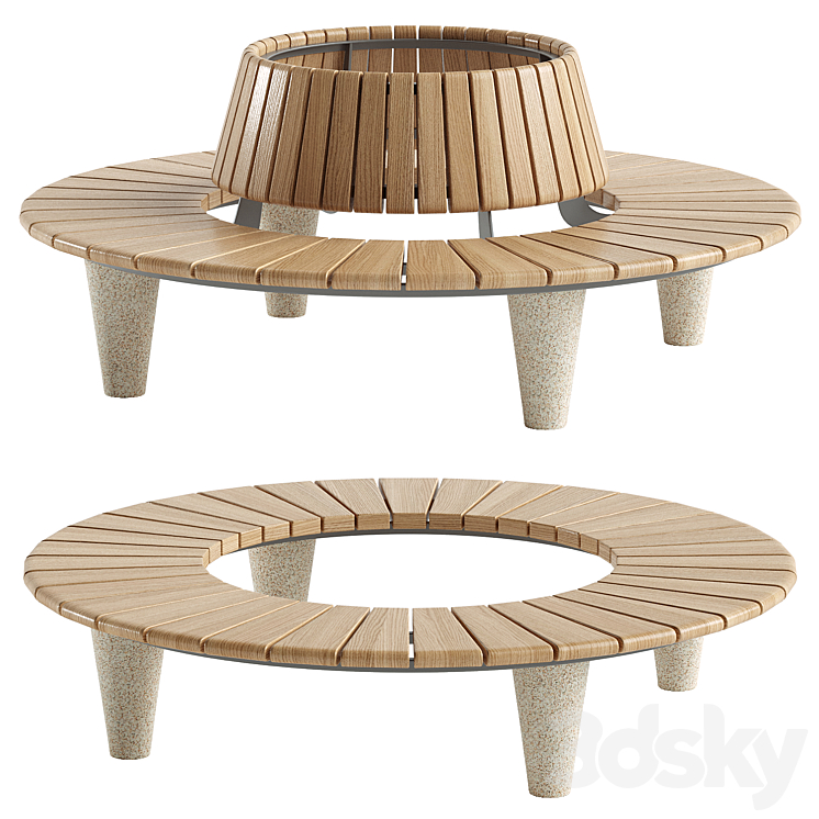 ROUND BENCH - Urban environment - 3D model