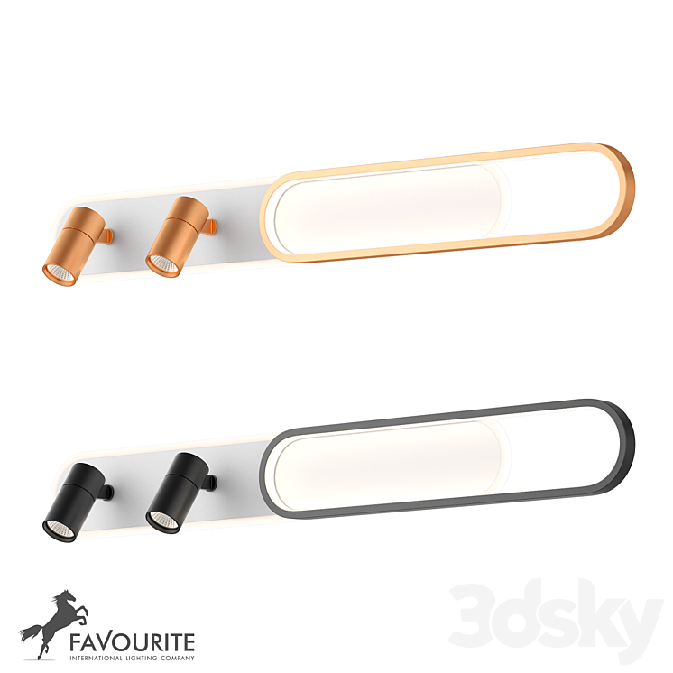 Wall and ceiling lamp Favourite 4075-2C, 4076-2C - Wall light - 3D model