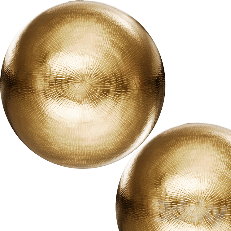 Radial Gold Material - Metal - 3D model