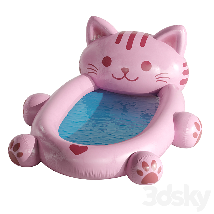 Cats garden pool set 1 - Other - 3D model