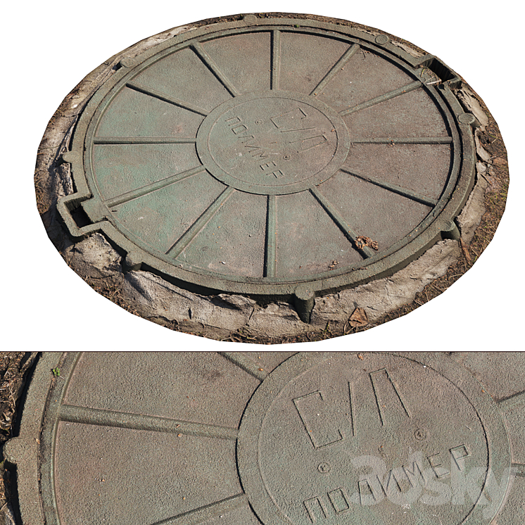 Septic tank hatch - Environment elements - 3D model